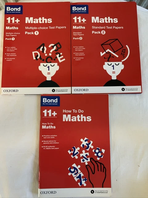 BOND 11+ MATHS Multiple-choice Papers Pack1,Standard Test Papers+How To ...