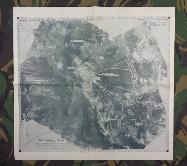 WW2 INTELLIGENCE BOMBING TARGET MAP of "GERBINI AERODROME" (SICILY ...