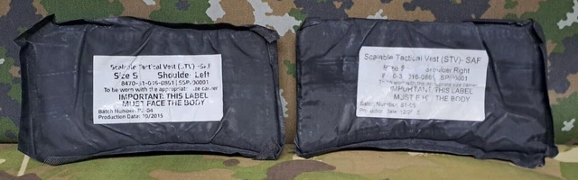 GENUINE PAIR OF British Army SAS Virtus STV Shoulder Filler Protection ...