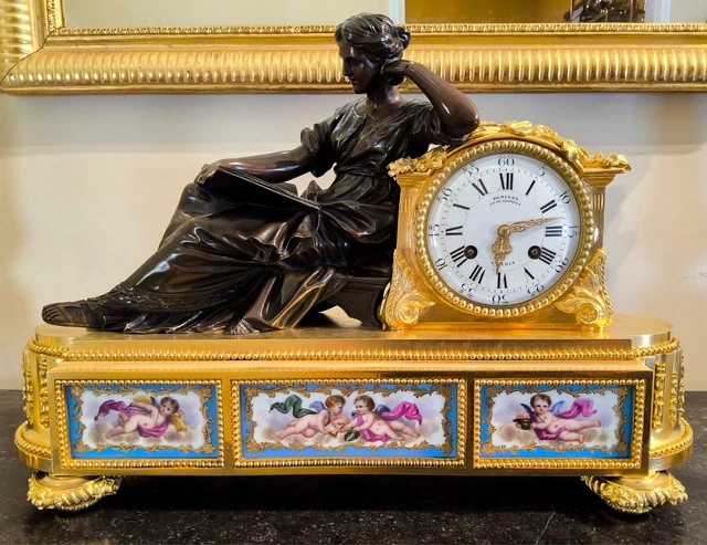 PENDULE À LA Geoffrin "l'emploi du temps" Style Louis XVI Maison ...