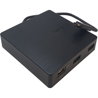 TARGUS USB-C DOCK 412-A Travel Dock Black HDMI VGA USB-C USB 3.0 Mini ...