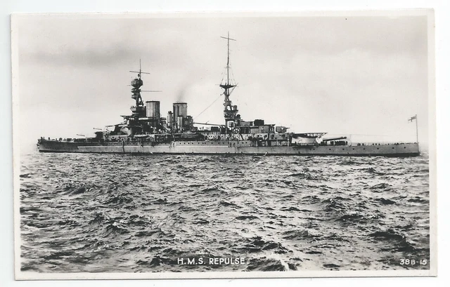 HMS REPULSE RENOWN class Battlecruiser Royal Navy Unused RP PC £10.00 ...