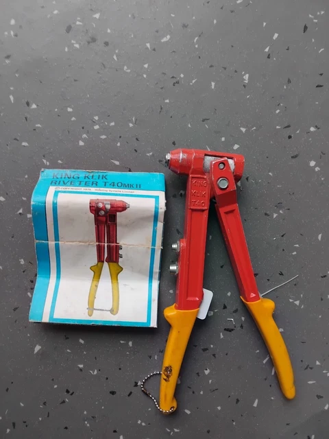 VINTAGE KING KLIK T40 mk3 Riveter / Rivet Tool. Made In England. Pop ...