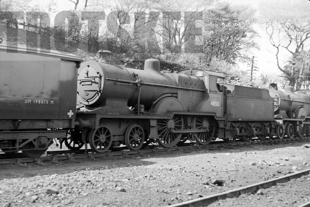 LARGER NEGATIVE BR British Railways Steam Loco 40582 Class 2P 1956 ...