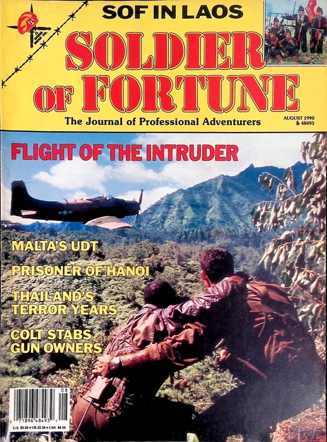 SOLDIER OF FORTUNE Magazine AUG 1990 Stories from Malta Guatemala ...