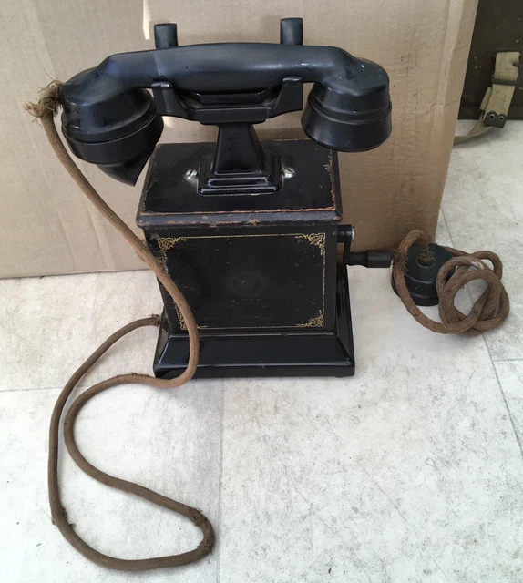 A EARLY 1930’S ERICSSON N2115 MAGNETO. TABLETOP WIND UP TELEPHONE ...