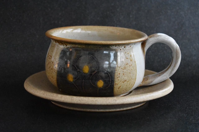 LARGE CRICH STUDIO Pottery Diama Worthy Cafe au Lait Coffee Cup ...