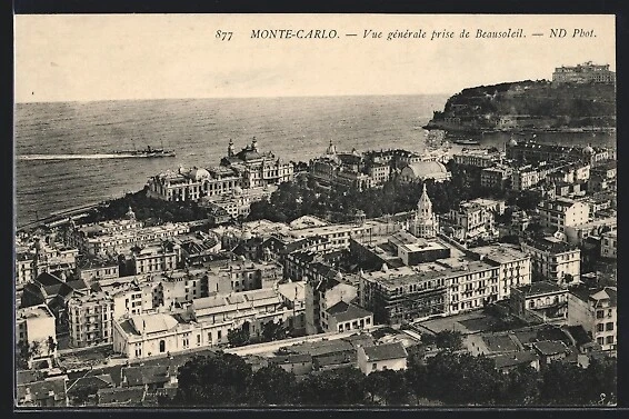 CPA MONTE-CARLO, VUE générale prise de Beausoleil EUR 5,00 - PicClick FR