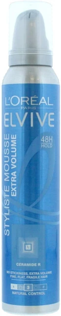L'OREAL PARIS ELVIVE STYLISTE EXTRA VOLUME NATURAL CONTROL MOUSSE 200 mL £7.99 - PicClick UK