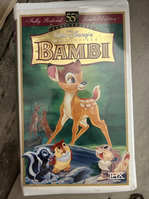 DISNEY'S MASTERPIECE COLLECTION Bambi Fully Restored 1997 VHS #9505 £21.87 - PicClick UK