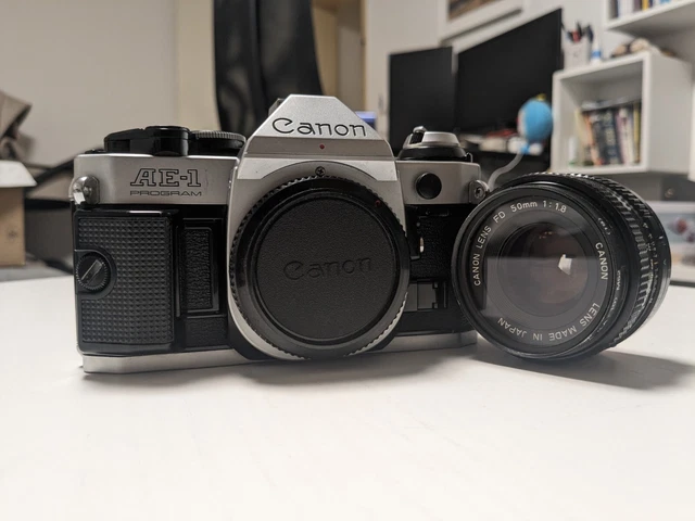 APPAREIL PHOTO REFLEX 35 mm programme Canon AE-1 avec objectif Canon FD 50 mm f/1,8 EUR 139,00 ...