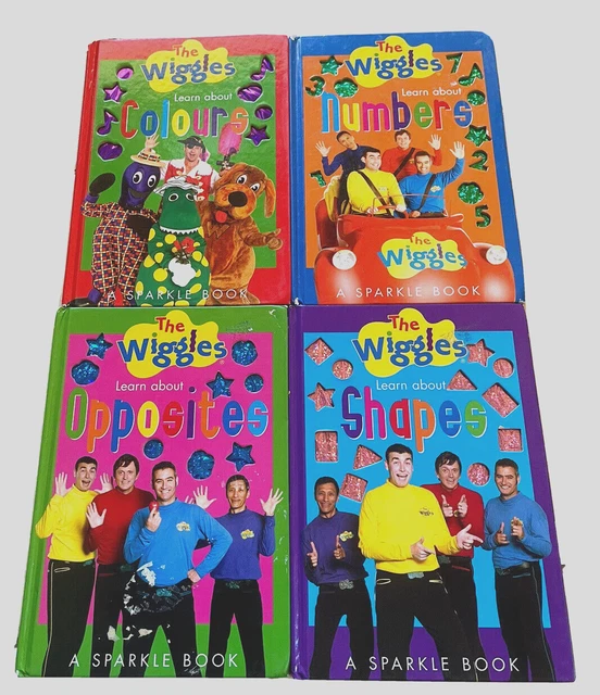 THE WIGGLES SPARKLE Books X4 Learn about Colour, Numbers, Opposites ...