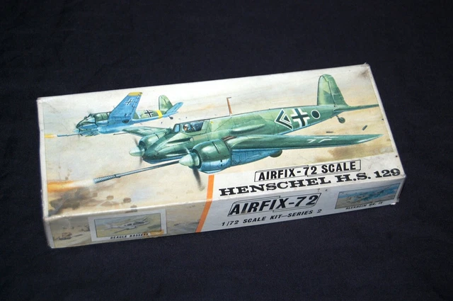 AIRFIX 1/72 SCALE Henschel Hs 129 B Model Kit 1968 Red Stripe First ...