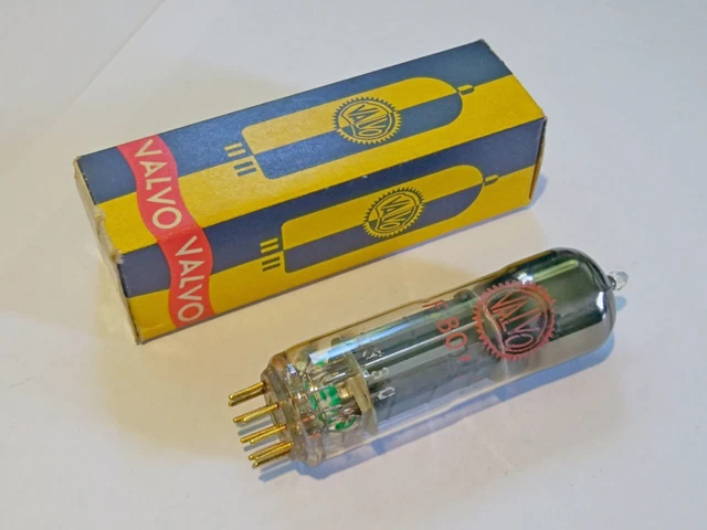 VALVO E80CC TUBE Goldpin D-foil Getter PINCHED WAIST Red Label WK4 6085 ...