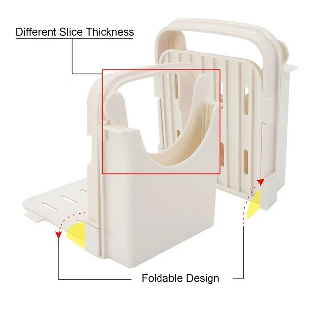BREAD SLICER, FOLDABLE Bread Toast Slicer Sandwich Toast Slicing ...