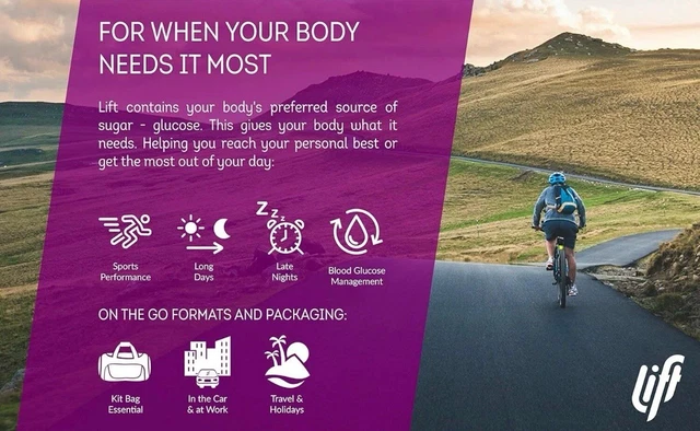 3 X LIFT Raspberry Glucose Tab 10 Chewable Tablets Free P&P £5.60 ...