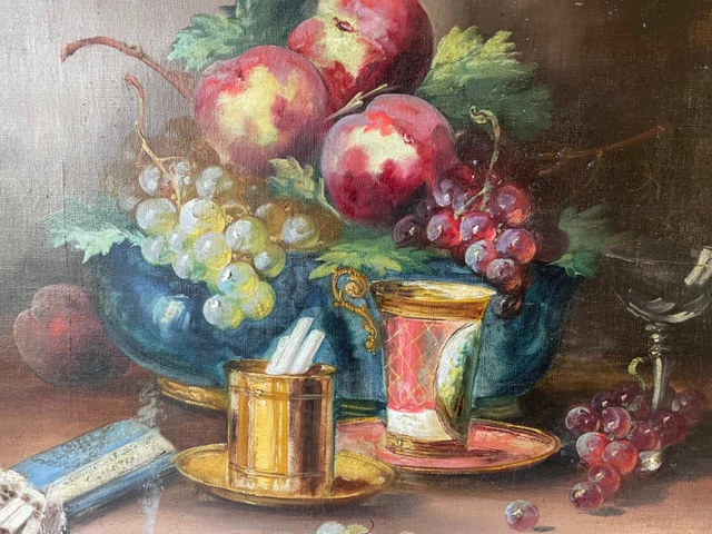 TABLEAU ANCIEN XIX HST non signé nature morte EUR 119,00 - PicClick FR