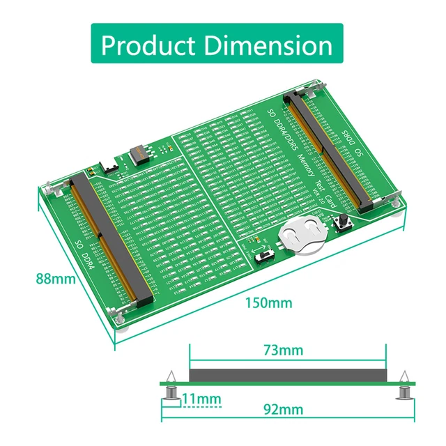 SO DDR4/DDR5 MEMORY Test Card Diagnosis Card PCB for Laptop DDR4/5 ...