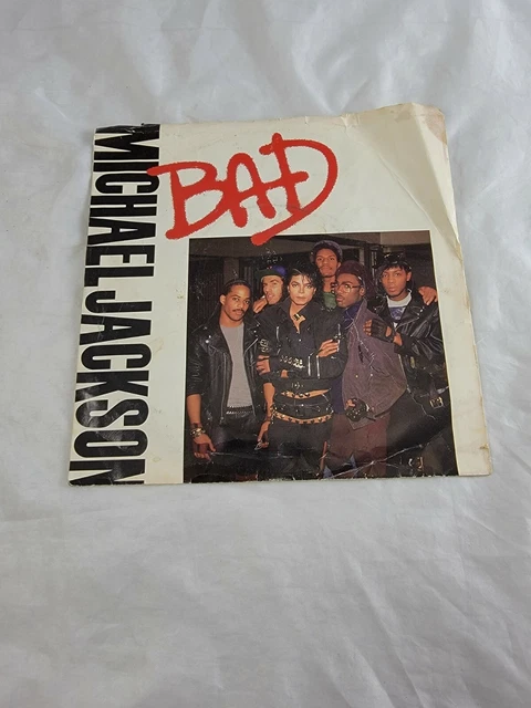 MICHAEL JACKSON - BAD - 1987 US 7" Single Picture Sleeve 45 RPM $12.50 ...
