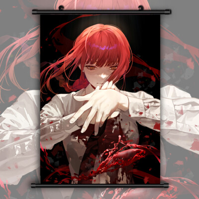 CHAINSAW MAN MAKIMA Banner Canva Wall Poster Scroll Room Decor EUR 4,07 ...