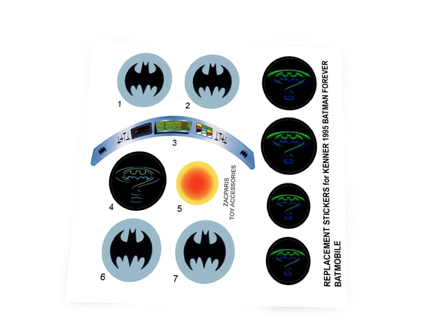 CUSTOM STICKERS FOR Batman Forever BATMOBILE Kenner 1995 $10.00 ...