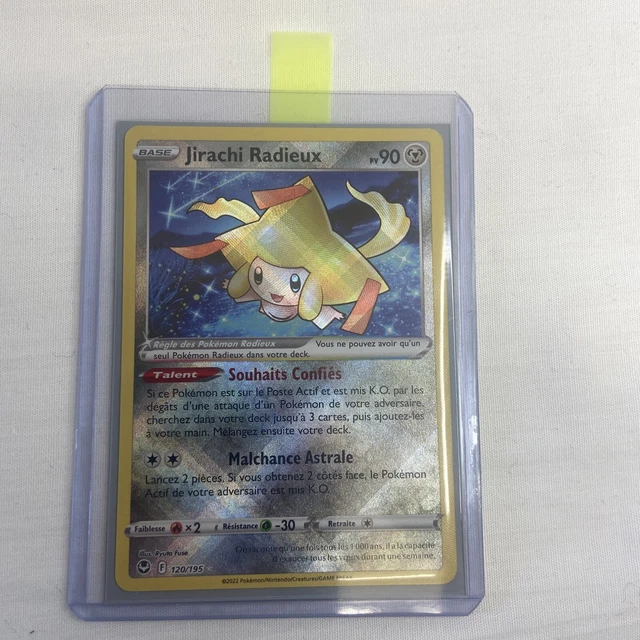 CARTE POKEMON JIRACHI RADIEUX 120/195 Epée et Bouclier 12 EB12 FR NEUF ...