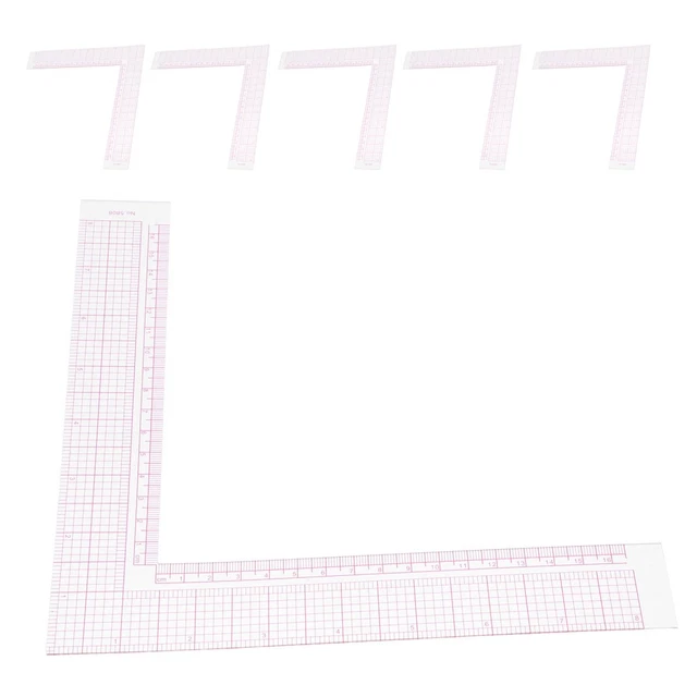 6 PCS SEWING Square Ruler for Fabric Dressmaking Rulers Plastic L ...