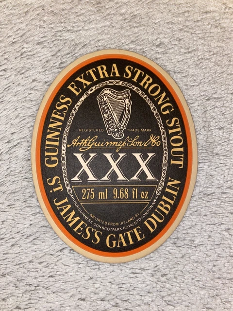 VINTAGE GUINNESS EXTRA Stong Stout Beer Mat EUR 4,59 - PicClick FR