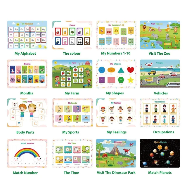 ACTIVITY BOOK MONTESSORI Toys Learning Materials 15 Themes Educational ...
