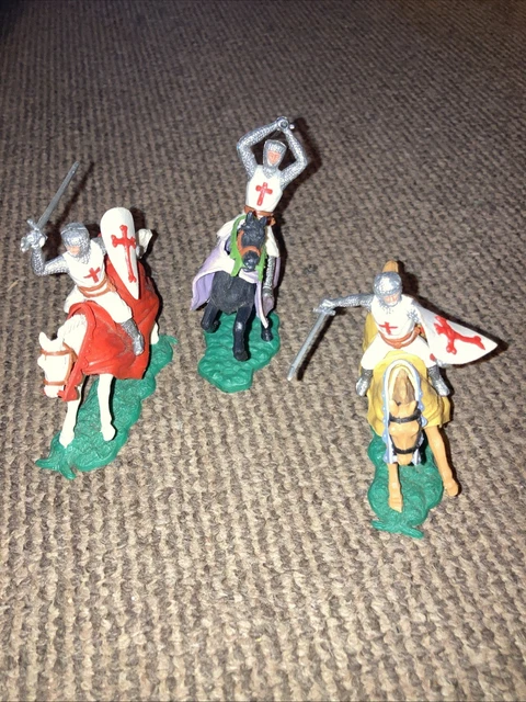 VINTAGE TIMPO MOUNTED Medieval English 🏴󠁧󠁢󠁥󠁮󠁧󠁿 Crusaders Knights EUR 17 ...