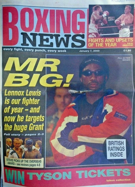 BOXING NEWS 07 jan 2000 lennox lewis, thompson, de la hoya, derrick ...