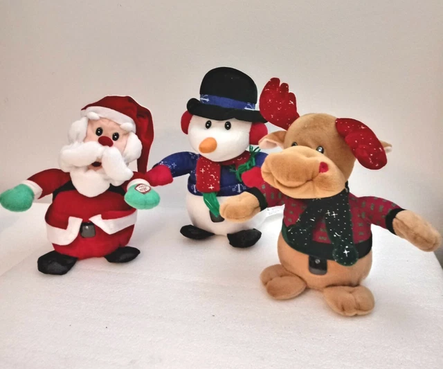 INTERACTING SINGING & Moving Soft Toy Christmas Santa, Snowman ...