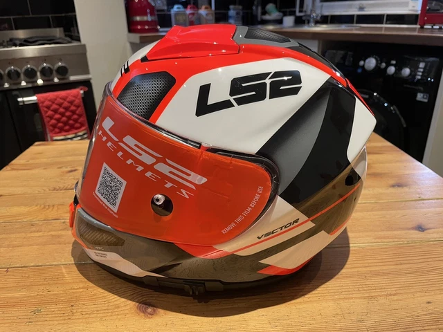LS2 FF397 VECTOR Evo FT2 Auto Full Face Motorcycle Crash Helmet White ...
