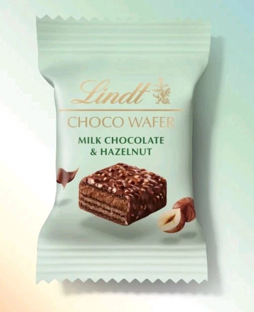 50X LINDT CHOCO Wafer Milk Chocolate & Hazelnut (25 X 15g) BBE 31/08/25 ...