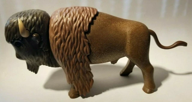 PLAYMOBIL AUTHENTIC BUFFALO Bison Vintage Geobra 1988 Western Theme Toy ...