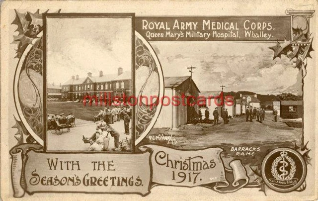 REAL PHOTO RAMC Postcard Of Queen Mary's Military Hospital, Whalley ...