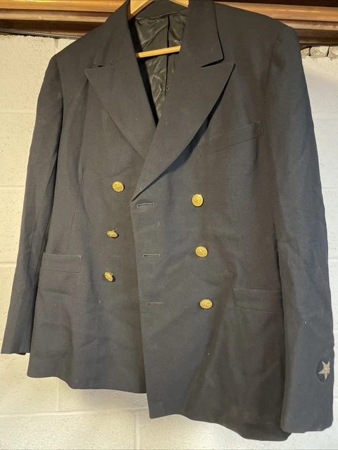 WW2 US NAVY USN Military Dress Blue Uniform Jacket Coat Tailored Size ...