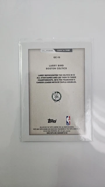 2025-26 TOPPS CHROME - Larry Bird - Glass Canvas #GC-15 SSP $350.00 ...