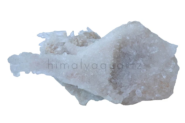 NATUREL BEAU BLANC Quartz Cristal Cluster Point Minérale Spécimen 260 G ...