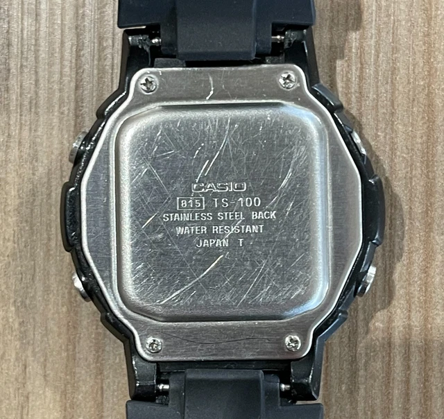 CASIO TS-100 WORLD Time Thermometer Vintage Digital Watch Japan 1989 £ ...