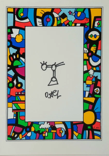 OTMAR ALT/ SERIGRAFIE mit einer kleinen Original Zeichnung ...