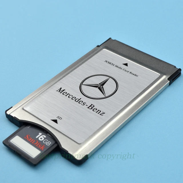 PCMCIA TO SD SDHC CARD Adapter for Mercedes-Benz+SanDisk 16G 170MB/s ...