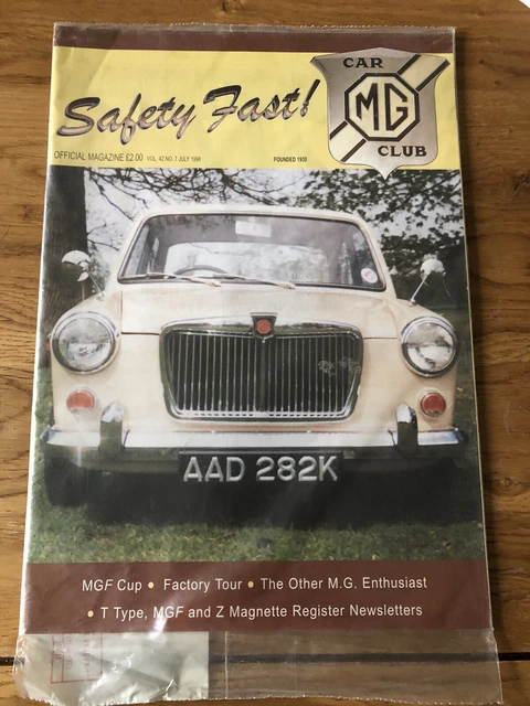 MAGAZINE - VINTAGE Safety Fast MG Car Club Magazine Juin 1979 Vol #22 ...