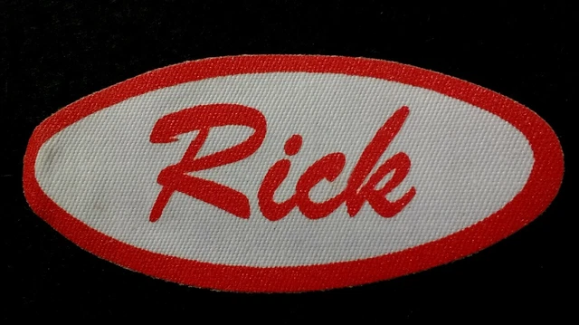 RICK VINTAGE 1960S Cursive Name Patch Uniform Shirt Iron On RARE VHTF ...
