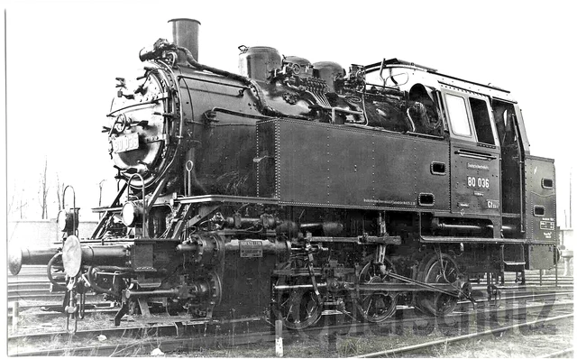 DAMPFLOK FOTO - 80 036 vom Bw Schweinfurt im RAW Weiden, 25.02.1939 EUR ...