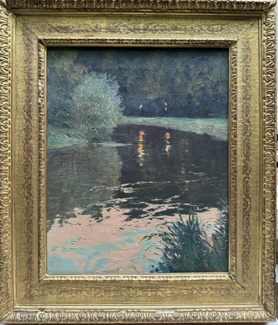 GEORGES DAUBNER (1865-1926) - Reflets, Circa 1910 Ecole De Strasbourg ...