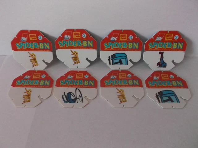 LOT DE 8 Pogs Volants Marvel « Spider-Bn » (Spider Man) – Vintage – En ...