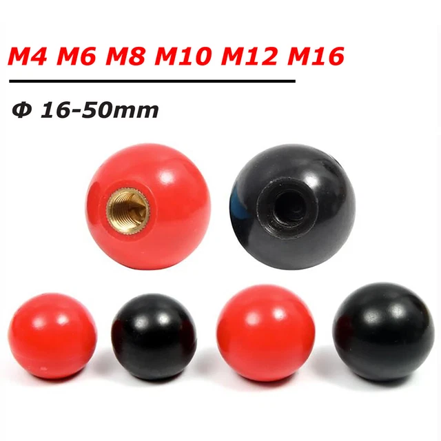BAKELITE PLASTIC BALL w/Female Thread M4 M6 M8 M10 M12 M16 Handle Knobs ...