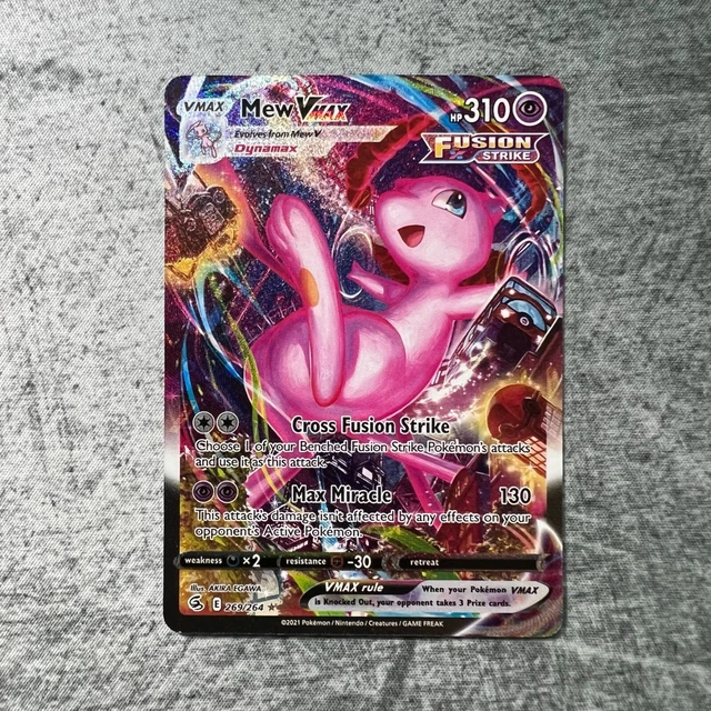 POKEMON MEW VMAX Alternate Art Fusion Strike 269/264 Excellent TCG Card £69.99 - PicClick UK
