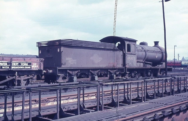 ORIGINAL STEAM SLIDE . BR ex-NER ex-LNER J27 0-6-0 Steam Loco 65873 ...